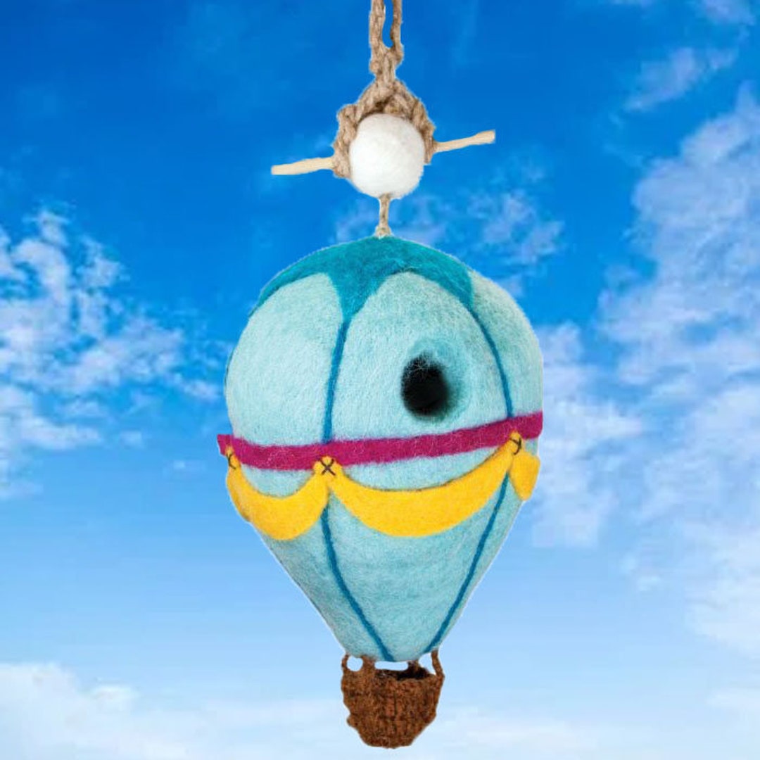 Hot Air Balloon Bird House/fun Bird House/felt Bird House/hot Air ...