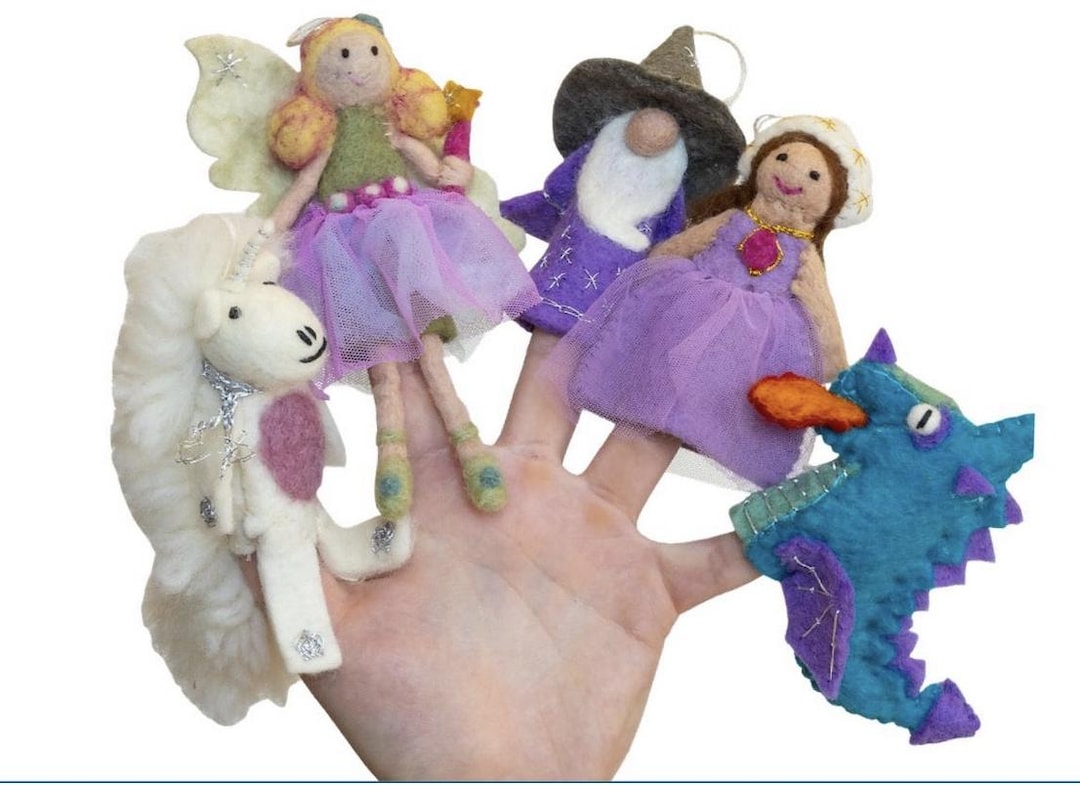 Fairy Tale Kingdom Puppets and Ornaments/fair Trade Finger Puppets ...