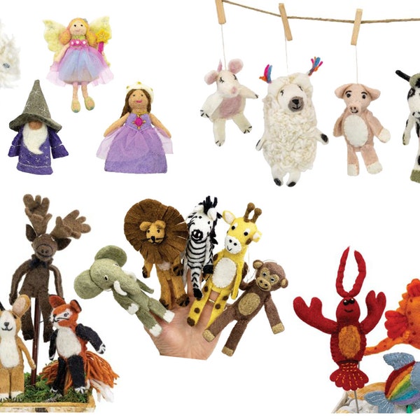 Felt Finger Puppets - Etsy