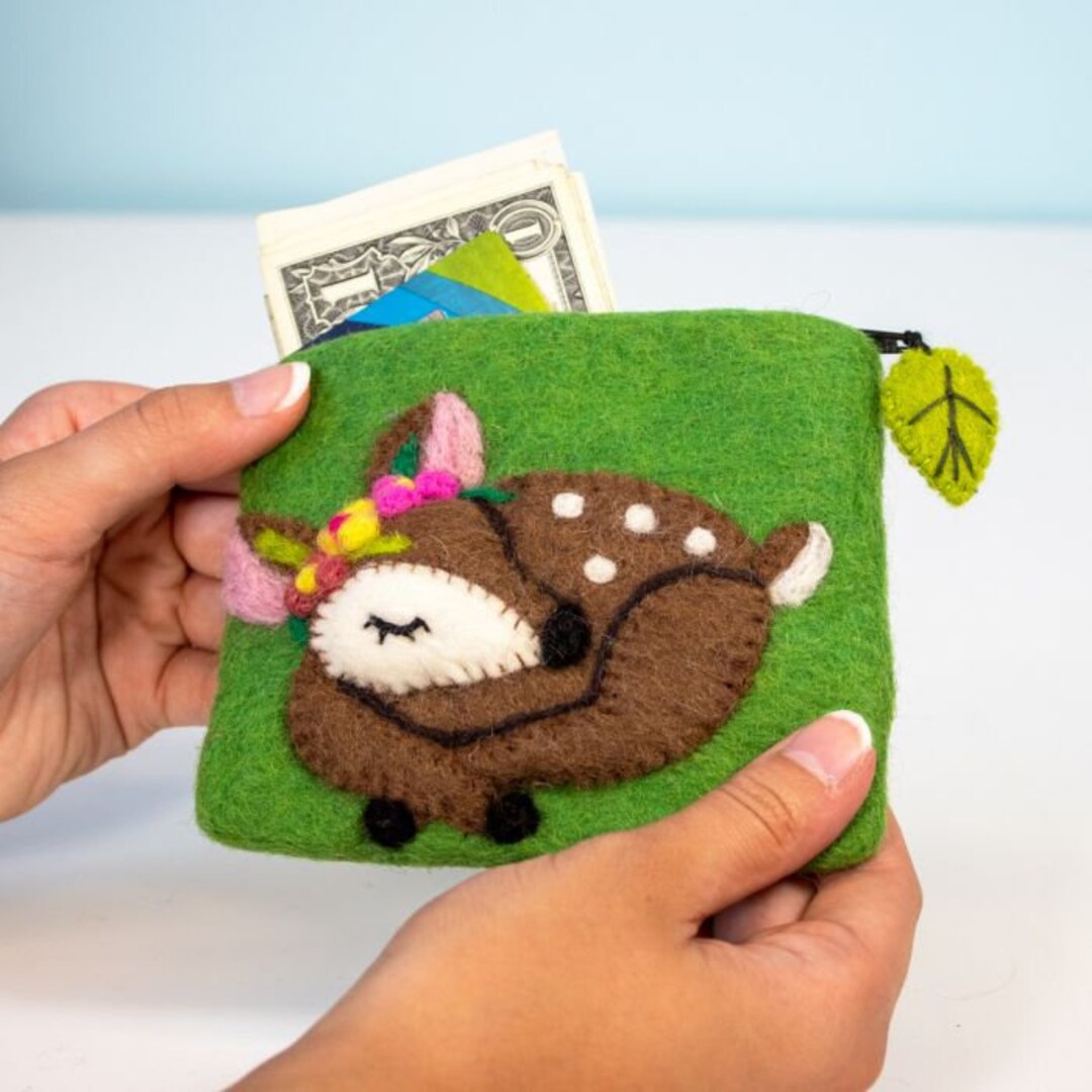 Pouch: Fawn /coin Purse/zippered Pouch/kids Bag/coin Pouch/money Purse ...