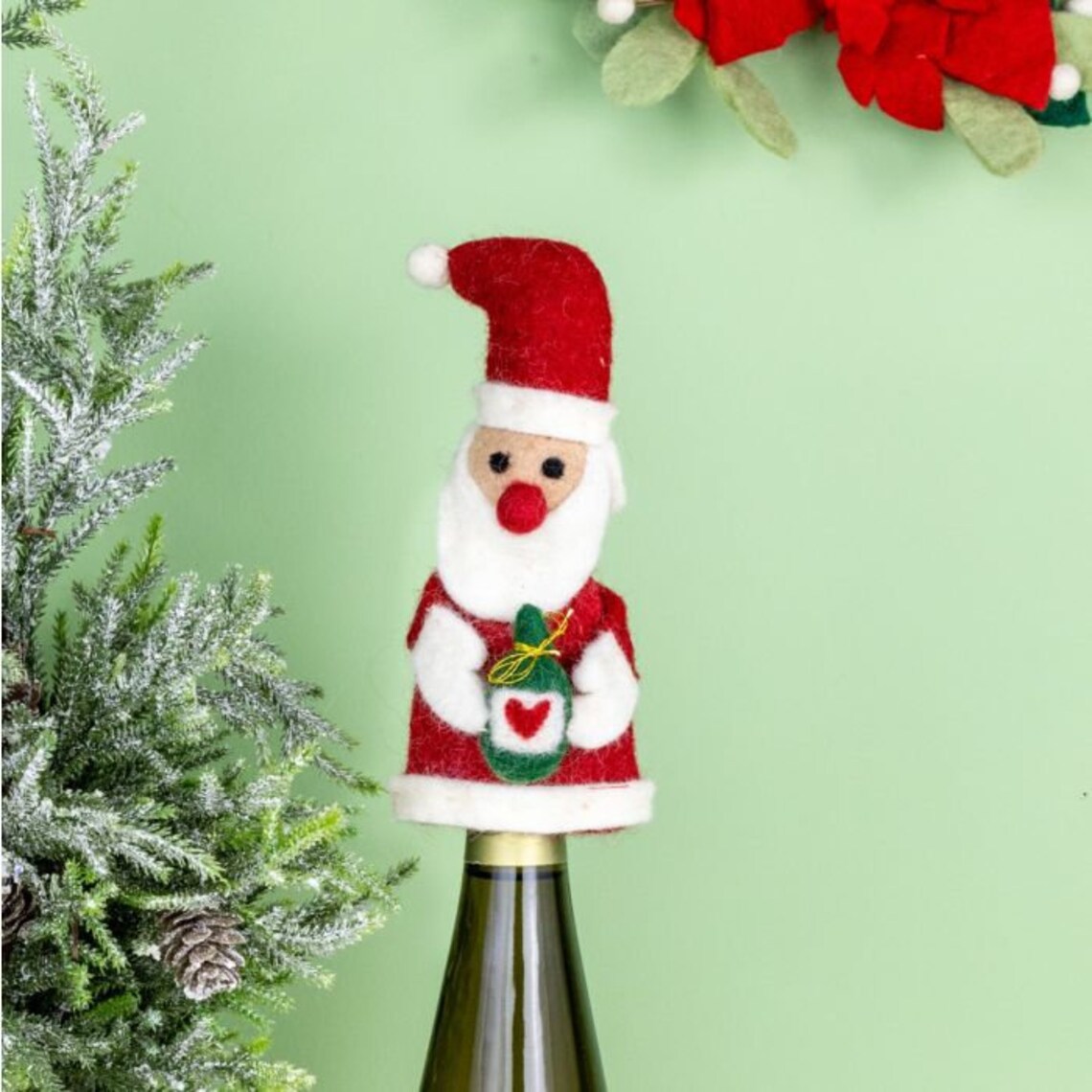 Bottle Toppers - Fair Trade Felt Bottle Toppers or Mini Tree Toppers ...