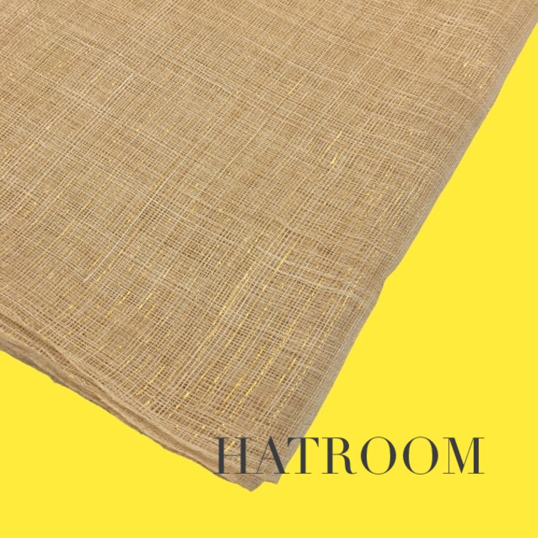Sinamay Fabric Natural&gold Lurex for Millinery - 1 Meter X90cm - Etsy