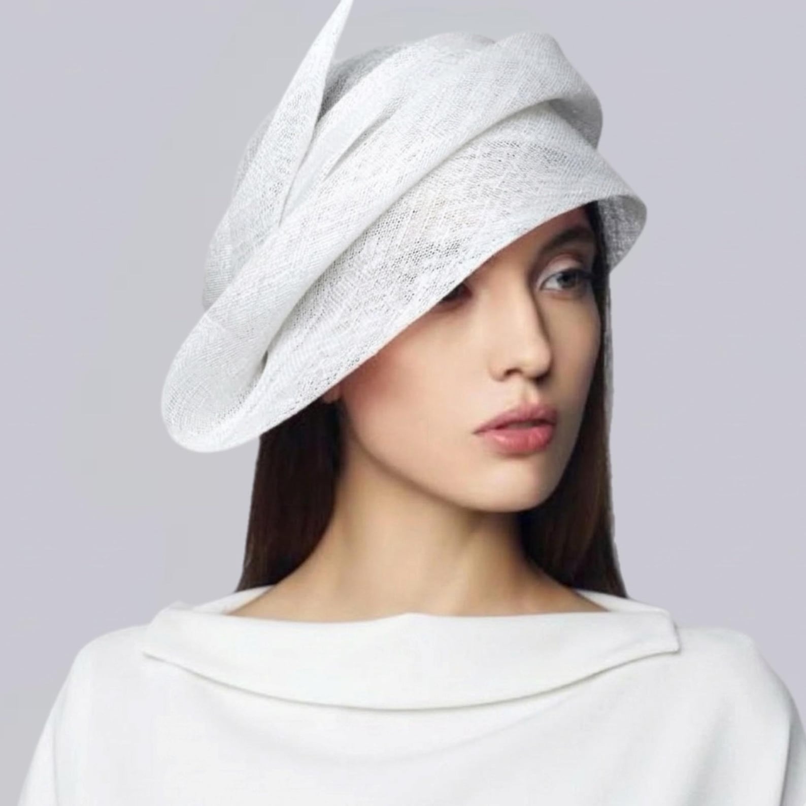Sinamay Cloche Hat: Modern Derby Church Headwear - Etsy