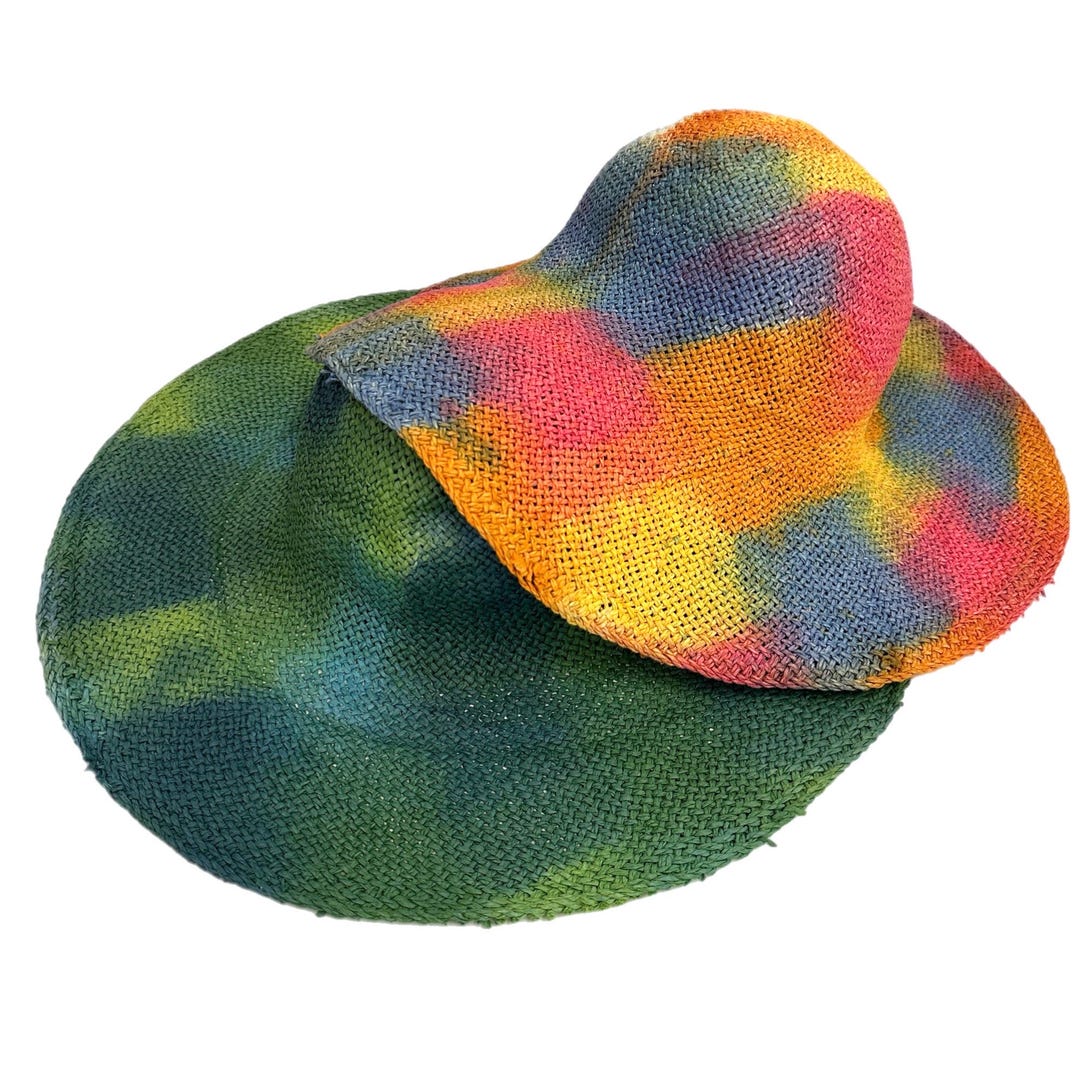 Vintage Multicolor Straw Hat Bodies Twisted Paper for Millinery and Hat ...