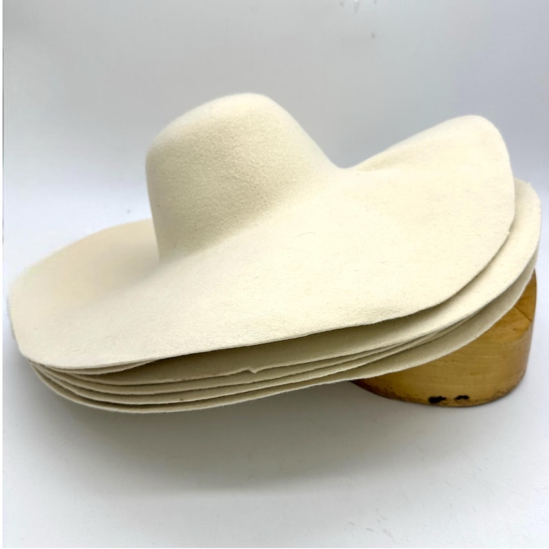 Off-white Wool Felt Capeline Hat Bodies for Millinery - Etsy