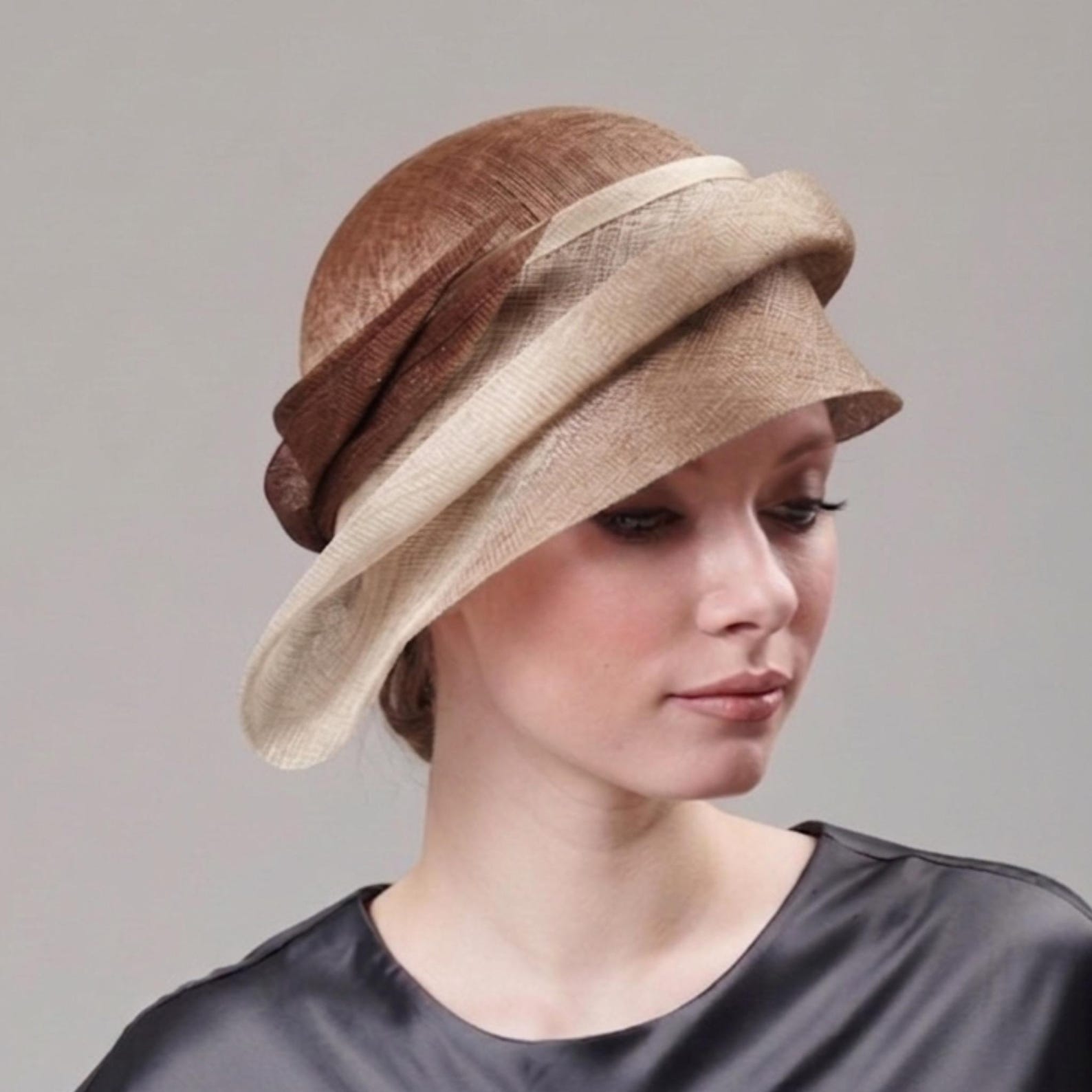 Sinamay Cloche Hat: Modern Derby Church Headwear - Etsy