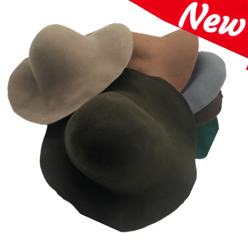 Set of 6 Heavy Weight Wool Felt Capeline Hat Bodies for - Etsy