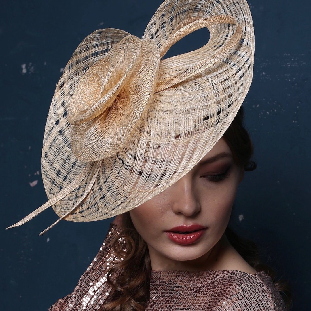 Sophisticated Women's Derby Hat Blue Fascinator With Floral Accent - Etsy