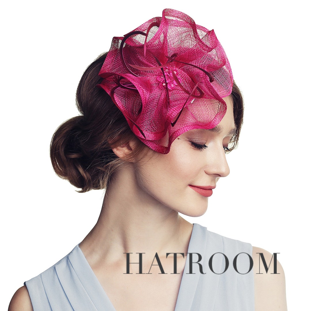 Stylish Pink Fascinator Headband Wedding Tea Party Cocktail Hat - Etsy