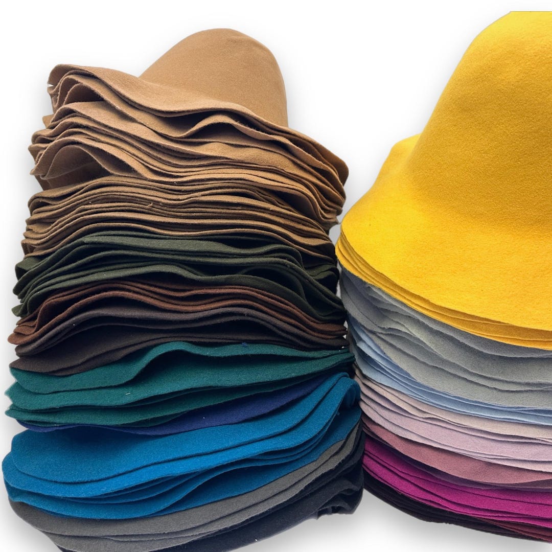 Set of 6 Pcs Wool Felt Capeline Hat Bodies for Millinery 120 G - Etsy