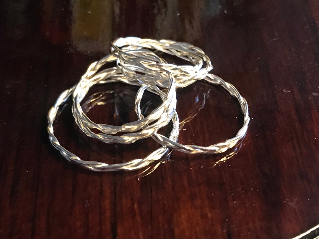 Braided Sterling Silver Rings - Etsy