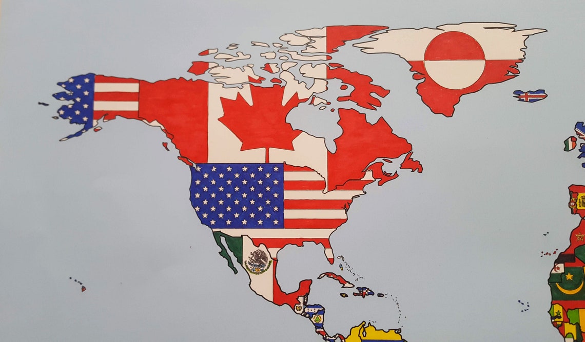 Colouring Map of the Worlds Flags. Free MAINLAND ONLY United Kingdom ...