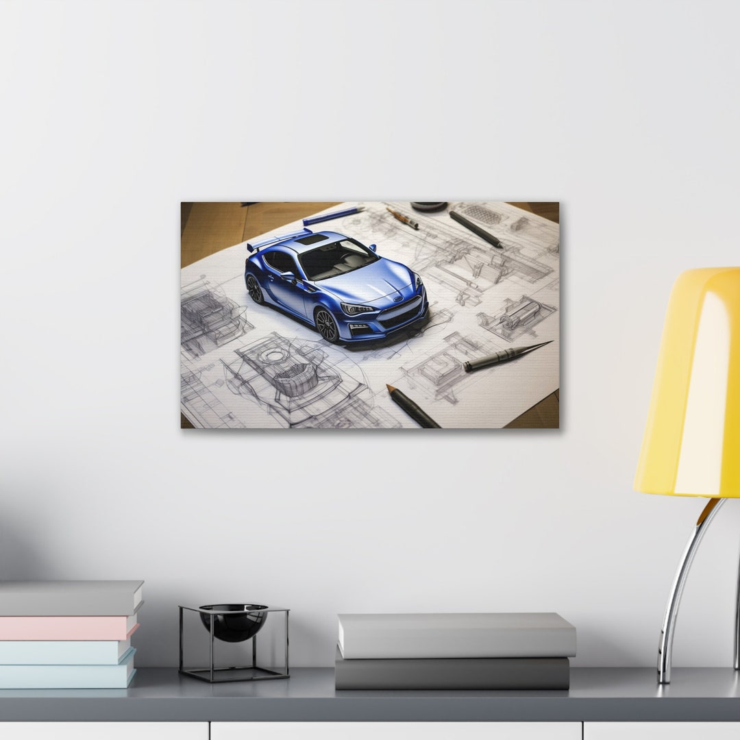 Subaru BRZ Classic Blueprint Canvas Wall Art Print - Etsy
