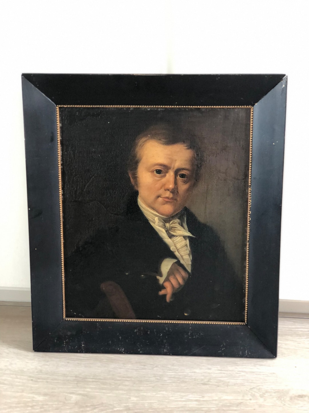 19th Century Dutch School Portrait Oil Painting of a Distinguished ...