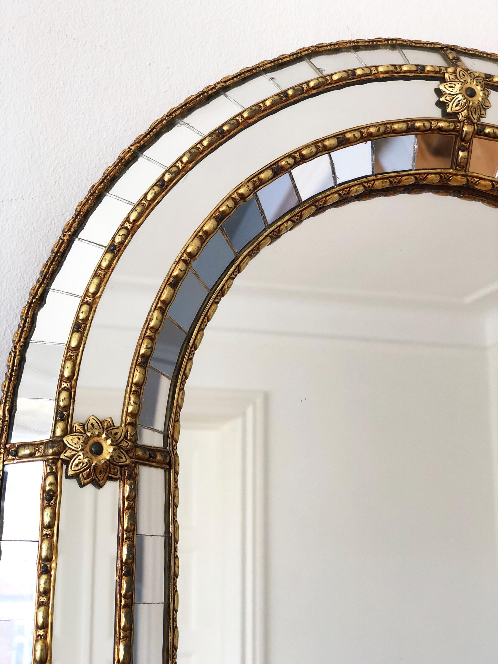 Large Vintage Venetian Full Length Hollywood Regency Mirror in Gold ...