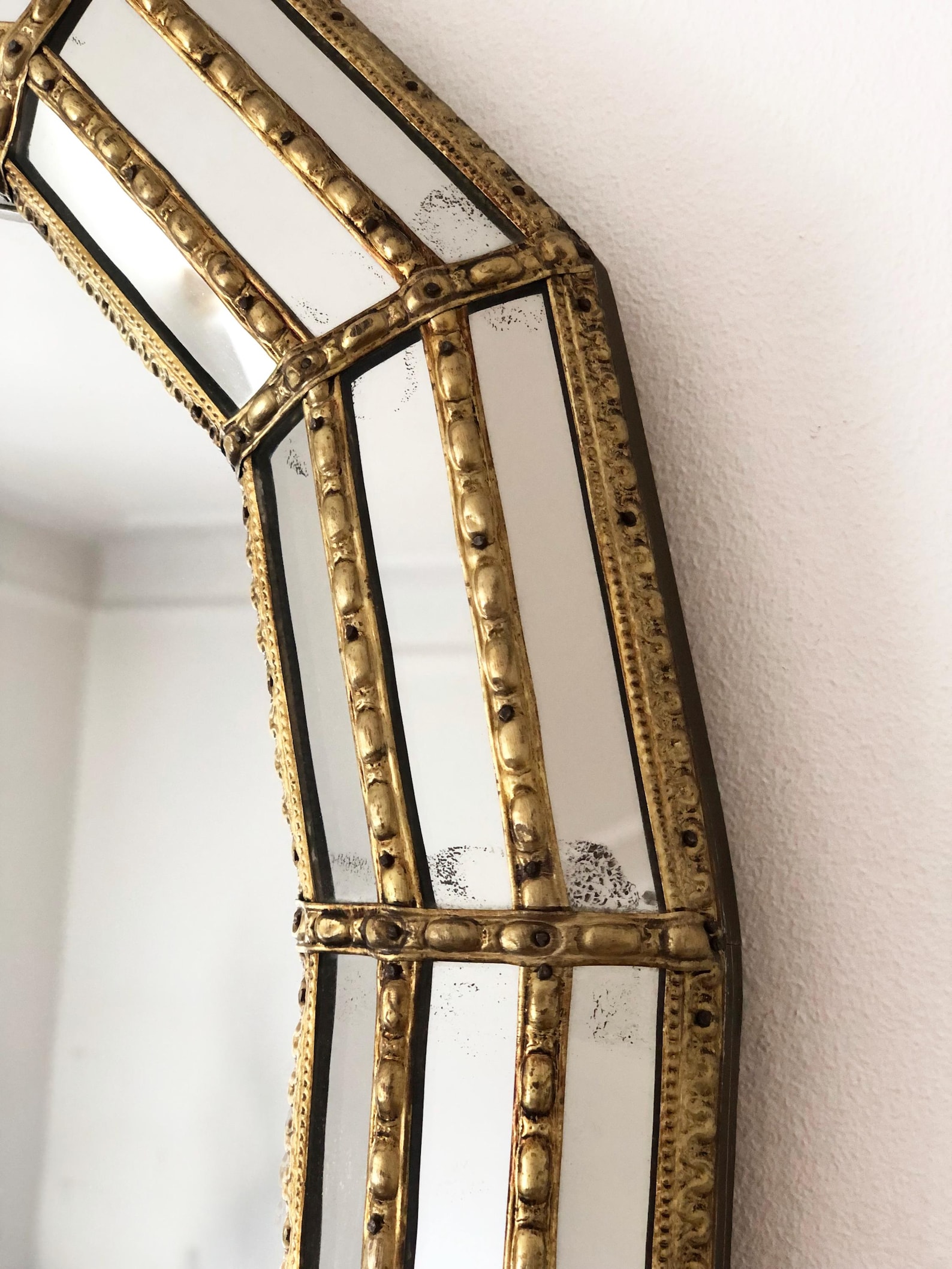 Pair of Large Vintage Venetian Full Length Brass Mirrors – Gold ...