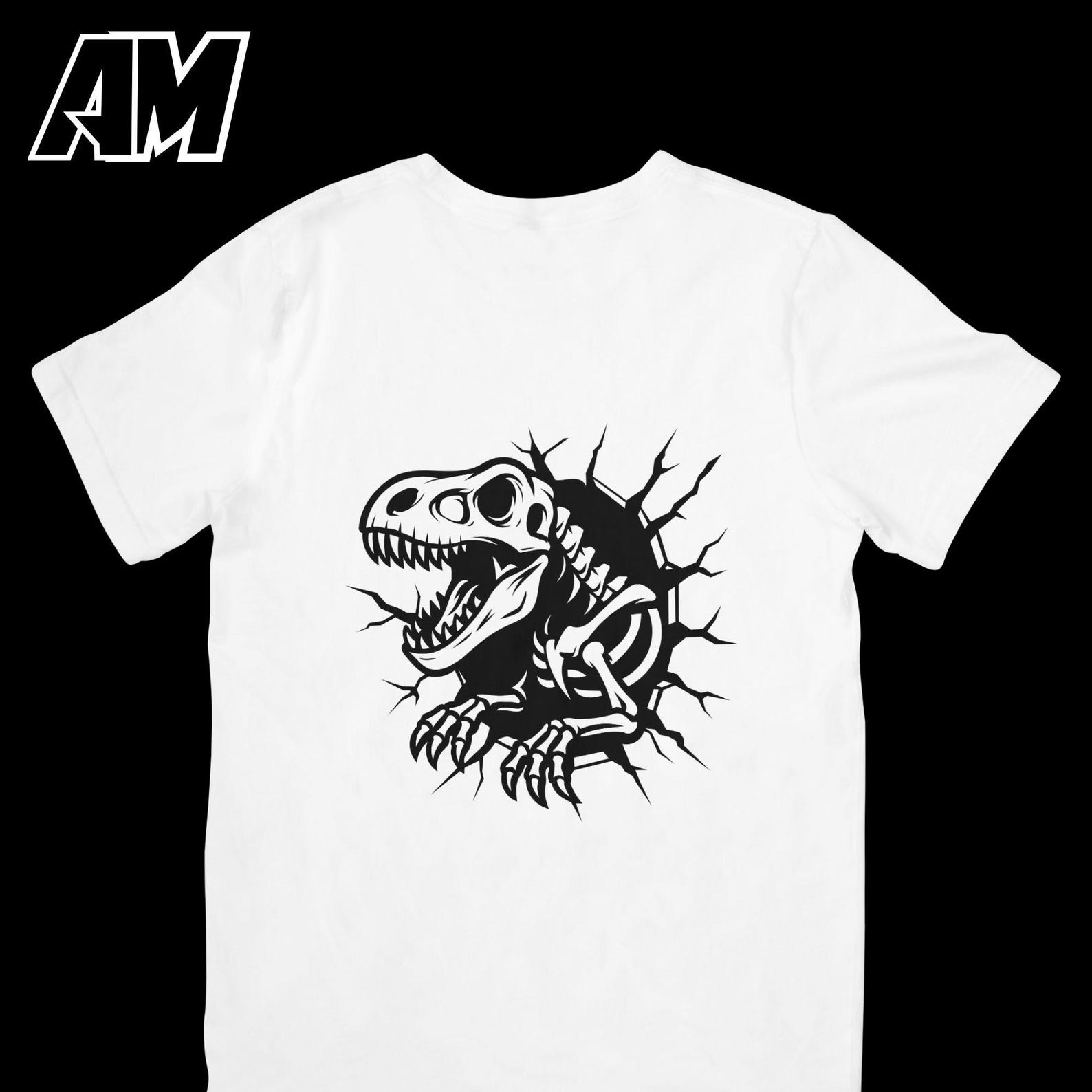 Dinosaur Fossil Skeleton SVG, Prehistoric Dino Wall Breakout Clipart ...