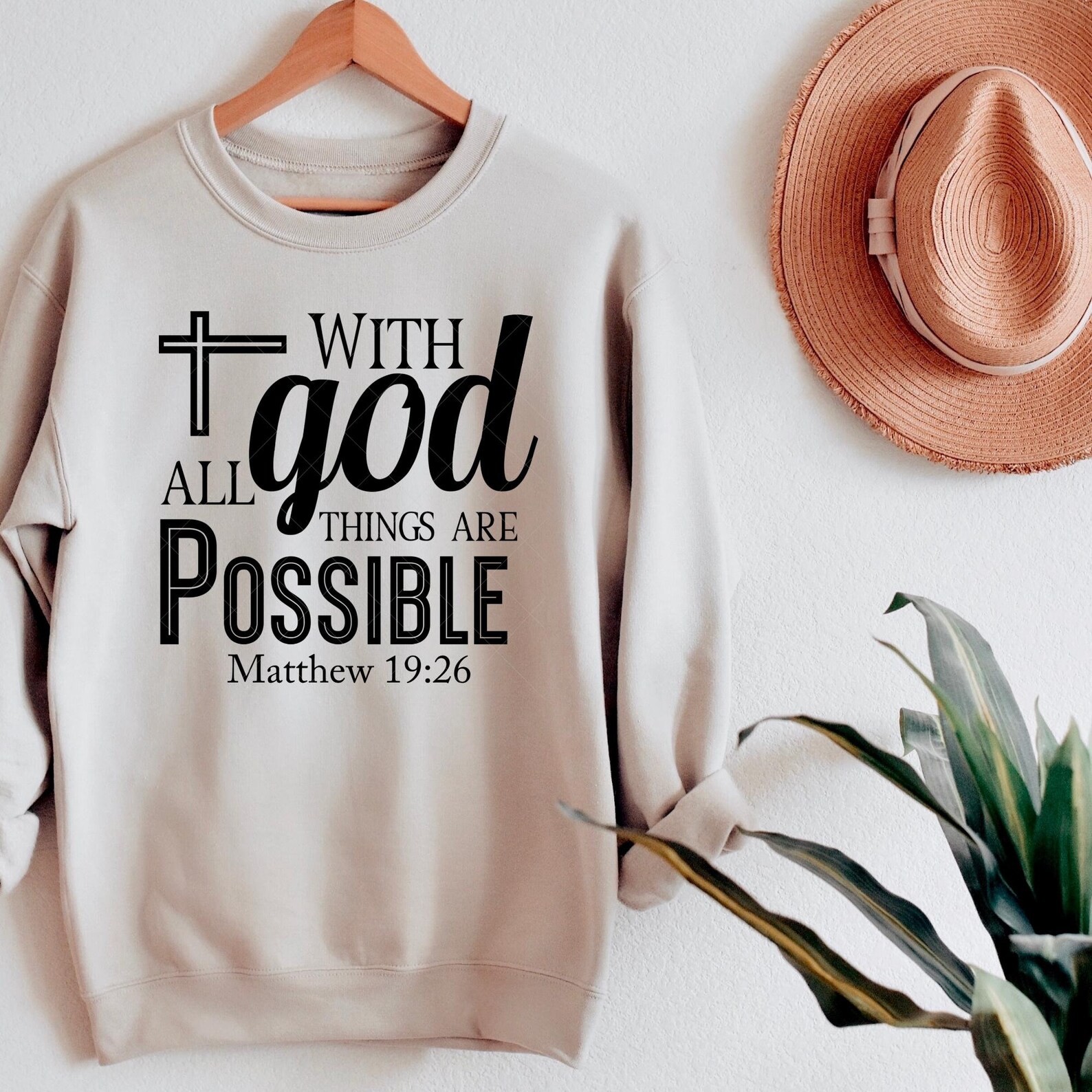 Christian PNG, With God All Things Are Possible, Instant Download ...