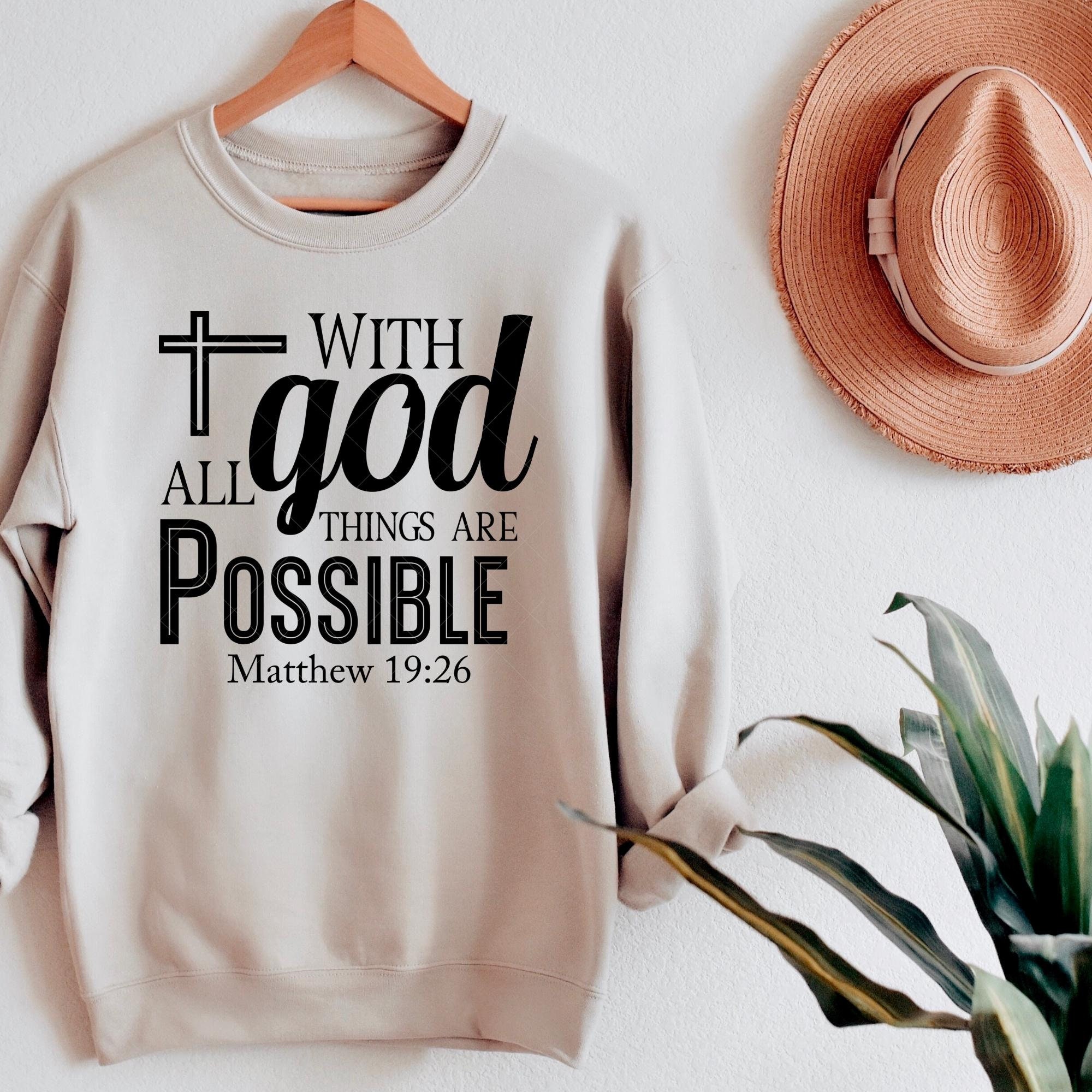 Christian PNG, With God All Things Are Possible, Instant Download ...