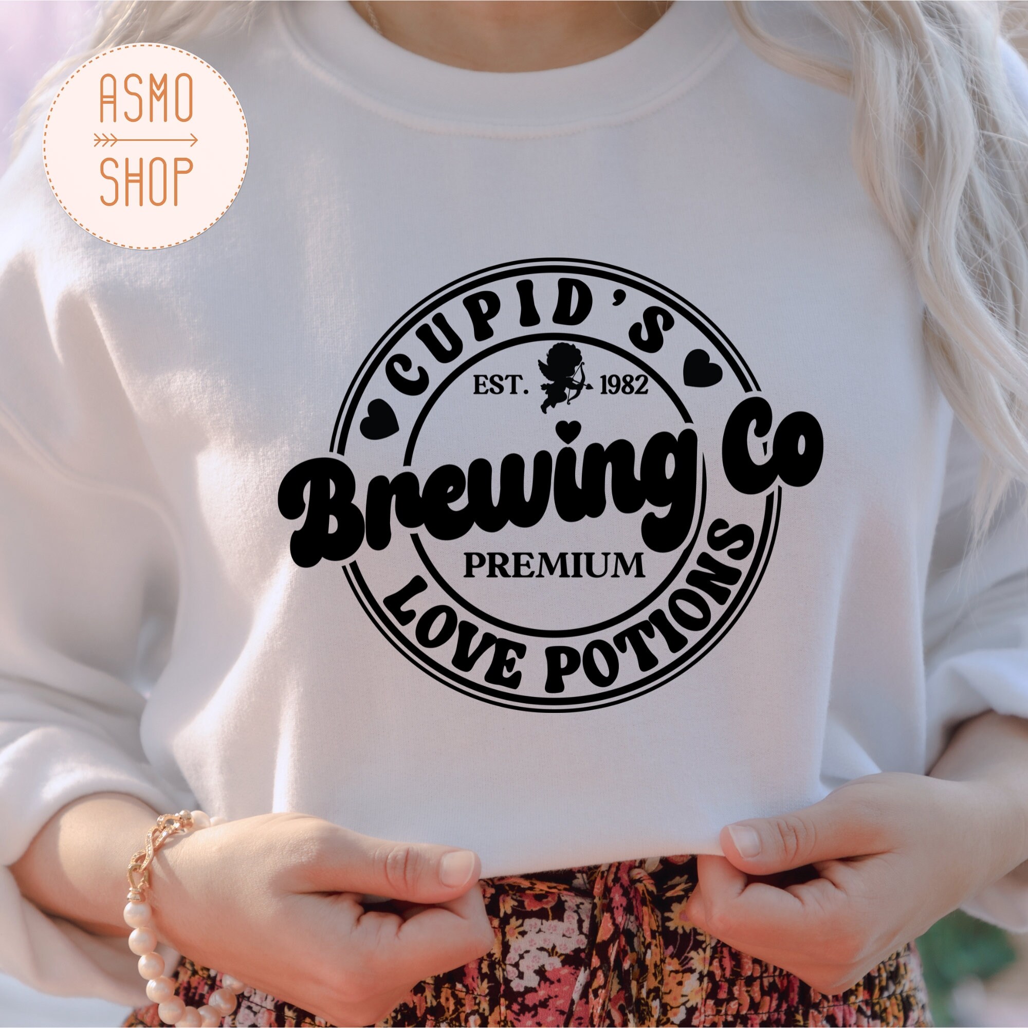 Cupid Brewing Co SVG, Valentine's Day Brewery Logo, Romantic Craft Beer ...