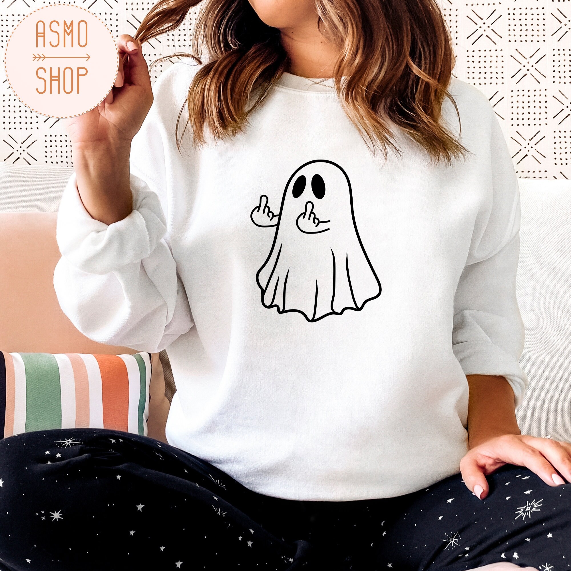 Ghostly Middle Finger SVG Spooky Hand Gesture Digital Design Halloween ...