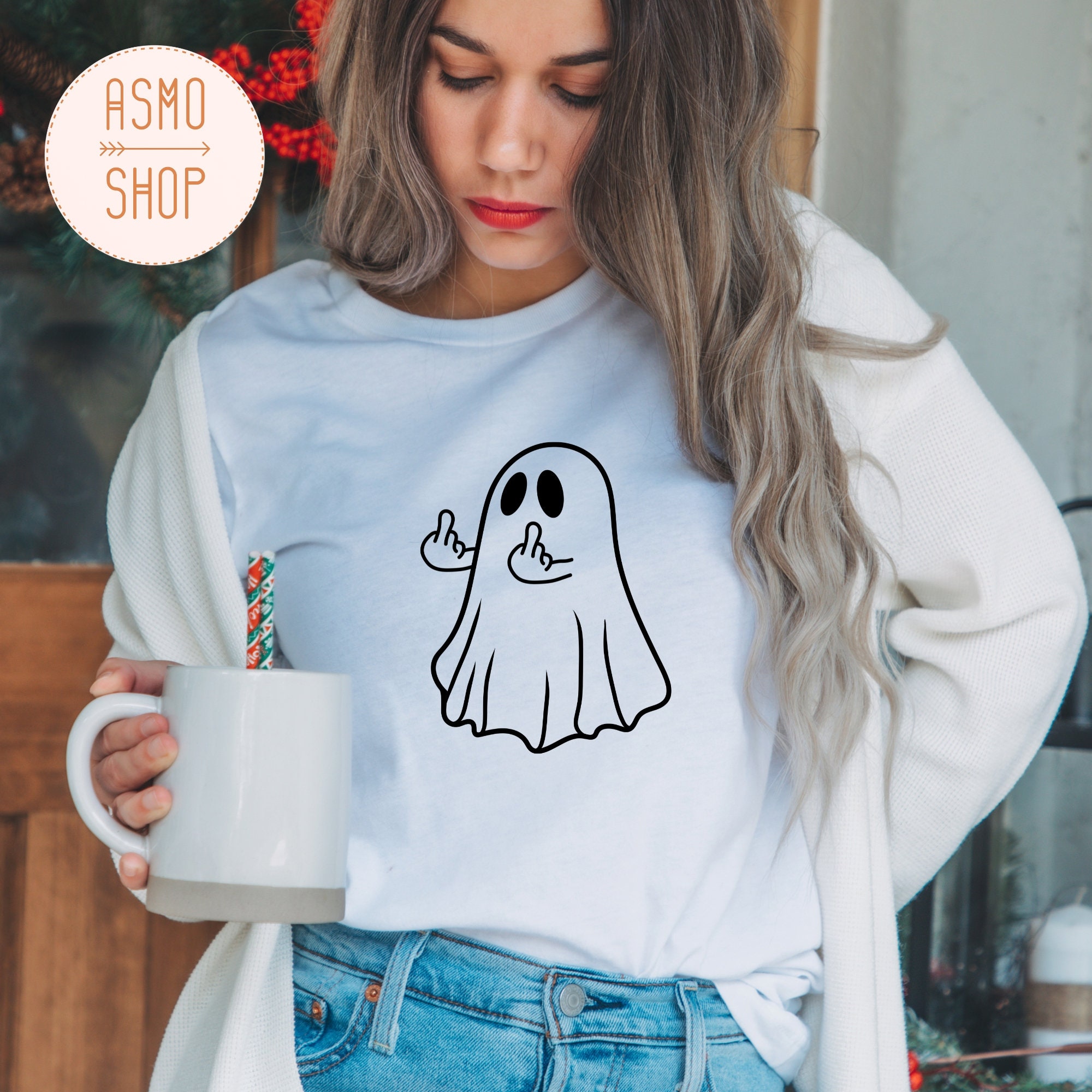 Ghostly Middle Finger SVG Spooky Hand Gesture Digital Design Halloween ...