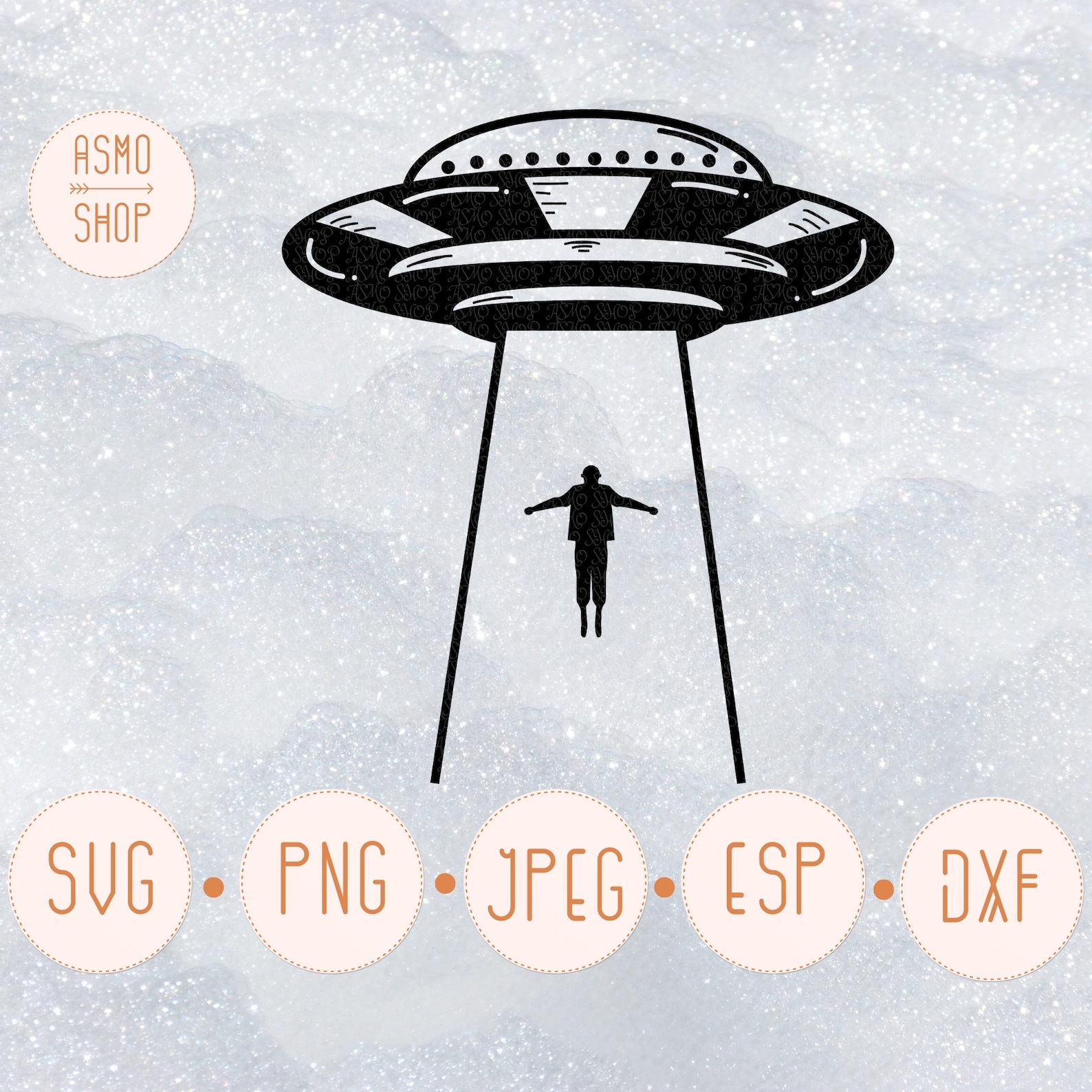 Alien Abduction Svg, UFO Svg, Sci Fi Svg, Space Svg, Editable and ...