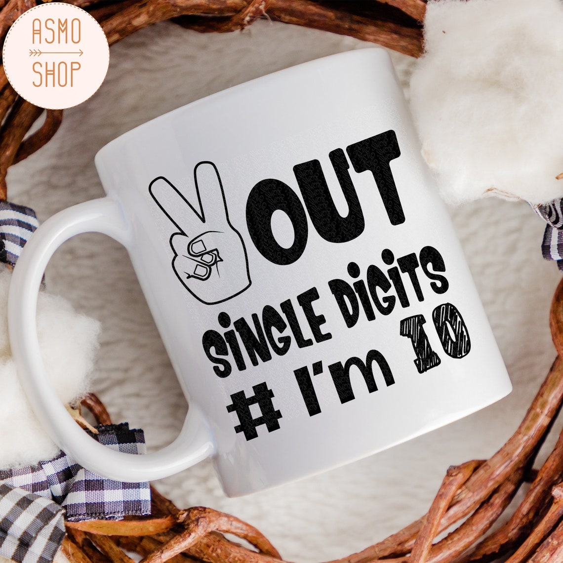 Peace Out Single Digits I'm 10 SVG 10th Birthday Svg I'm10 Svg Double ...