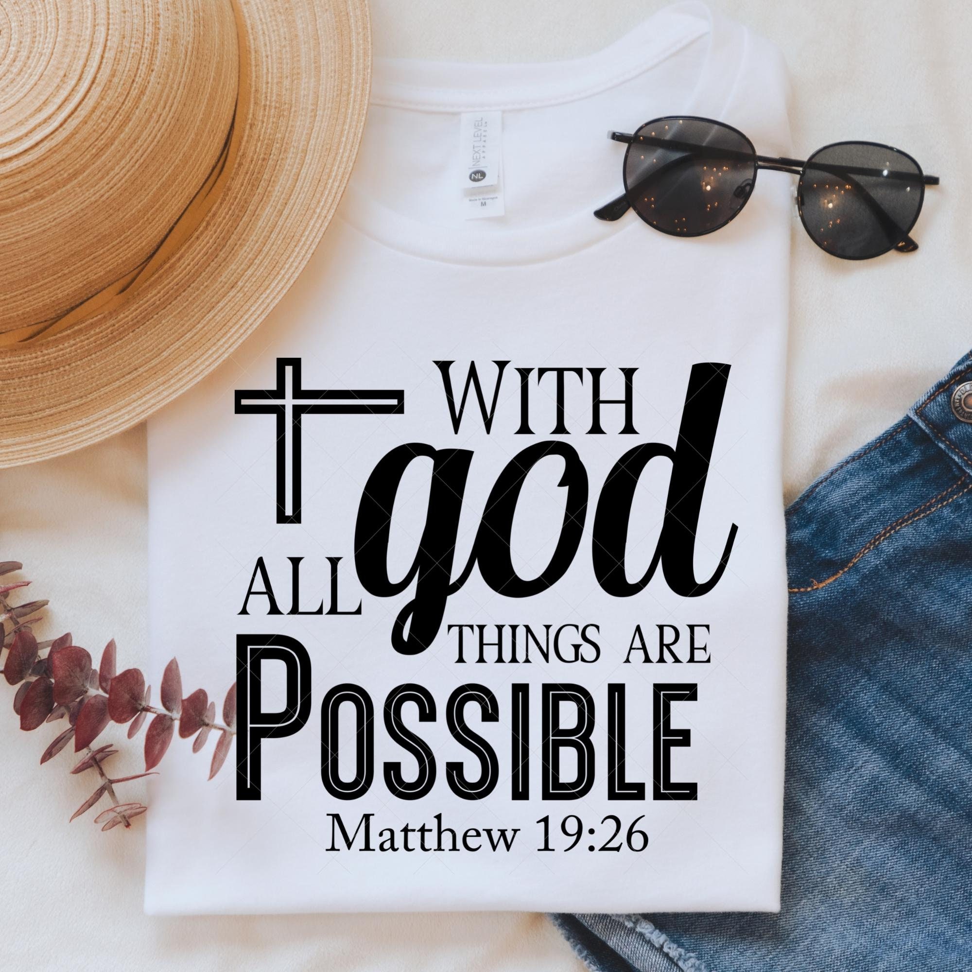 Christian PNG, With God All Things Are Possible, Instant Download ...