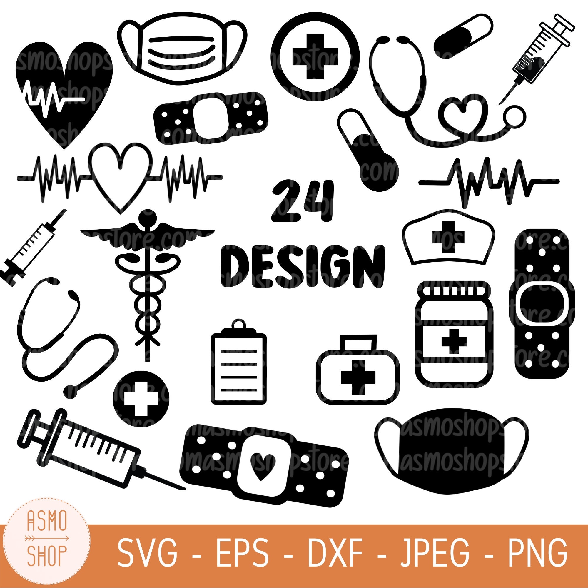 Medical Icons SVG Bundle Healthcare Vector Icons Instant Download ...