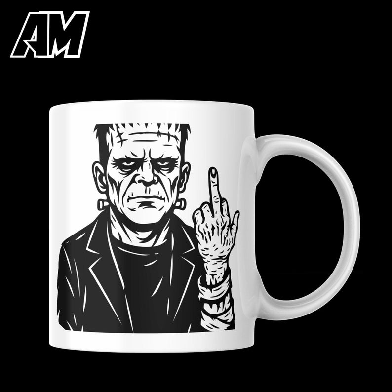 Frankenstein Middle Finger SVG, Halloween Monster Clipart, Scary Horror ...