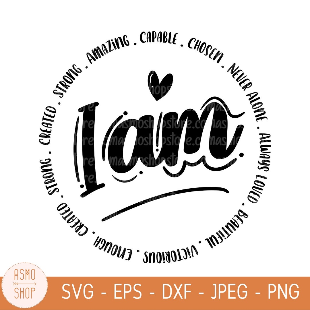 I Am Inspiration, Bible Verse Svg, Inspirational Svg, Svg, Dxf, Jpg ...