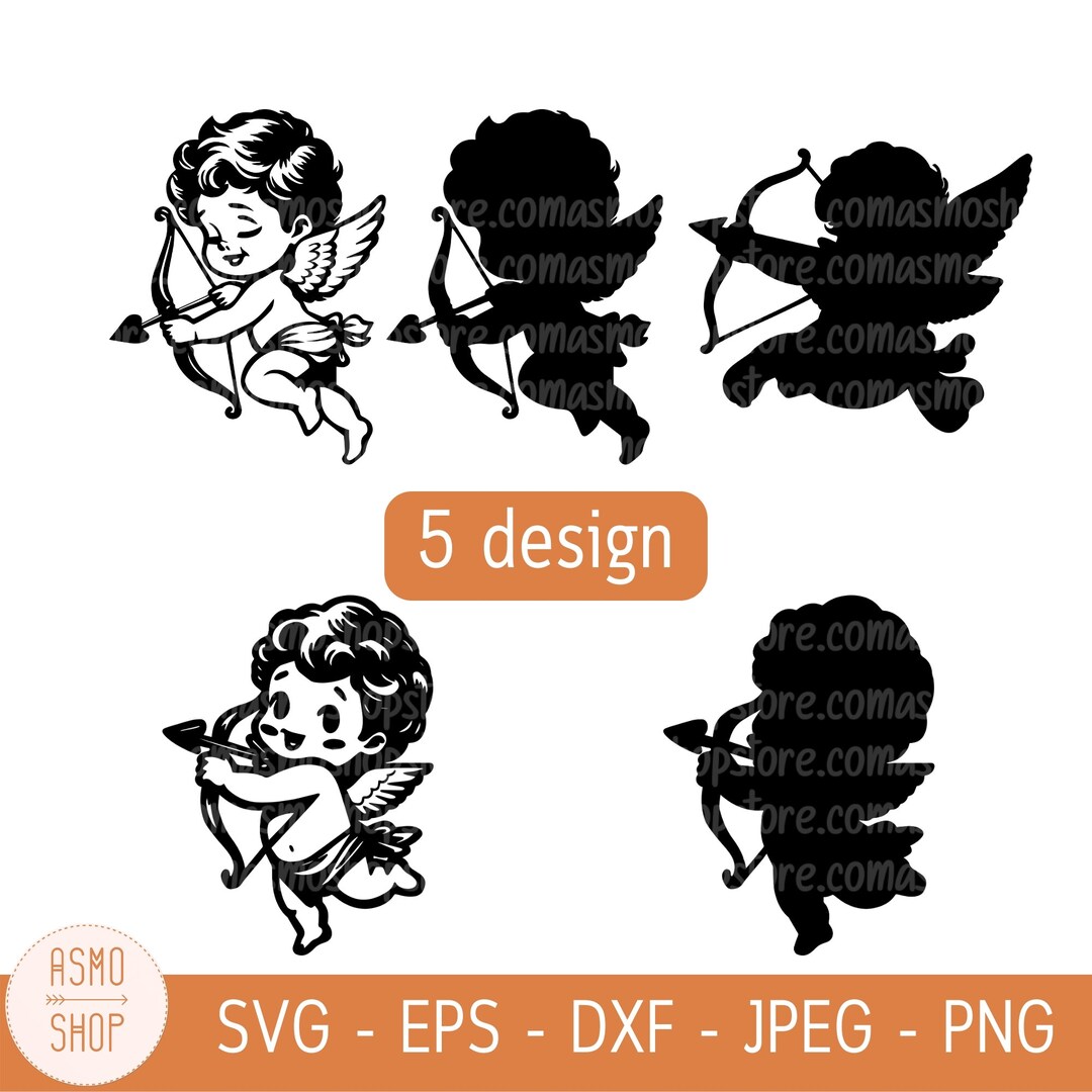 Cupid Svg Bundle, Valentine's Day SVG Pack, Love Cut Files, Romantic ...