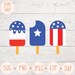 4th of July Patriotic Ice Cream Svg,usa Flag Popsicle,gift & Décor - Etsy