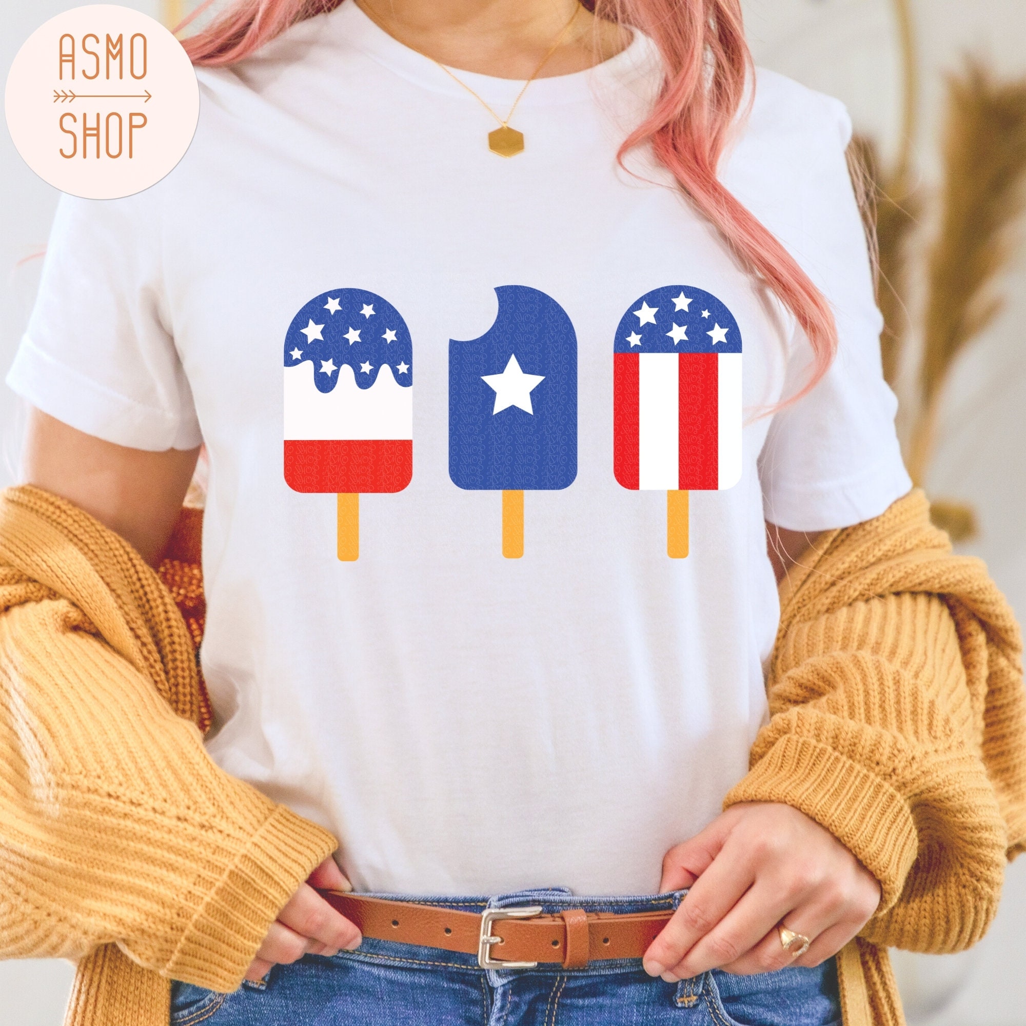 4th of July Patriotic Ice Cream Svg,usa Flag Popsicle,gift & Décor - Etsy