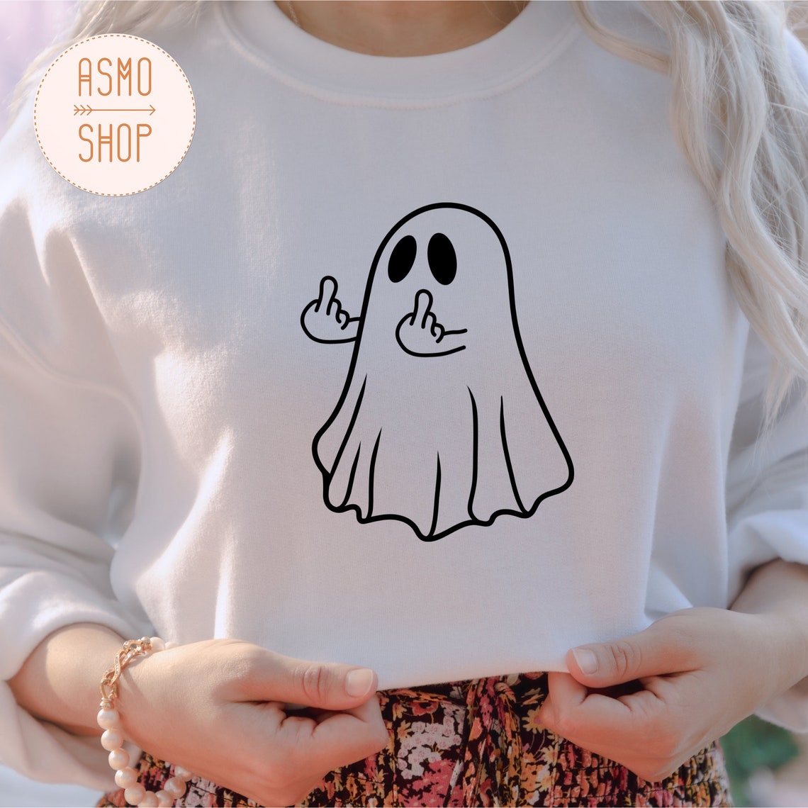 Ghostly Middle Finger SVG Spooky Hand Gesture Digital Design Halloween ...