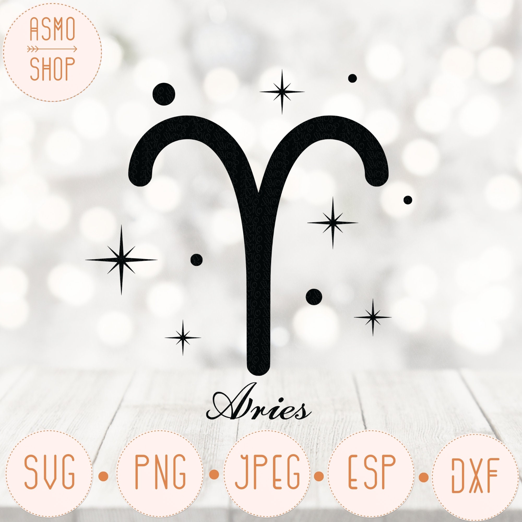 Aries Star Sign Zodiac SVG / PNG Cut File - Etsy UK