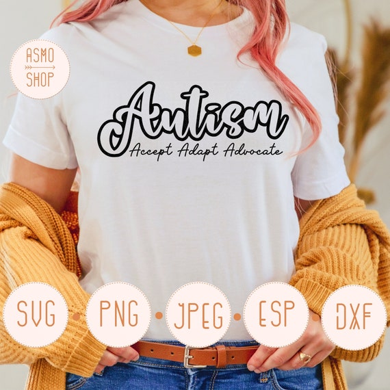 Accept Adapt Advocate Autism SVG Cut File Autism Svg April | Etsy