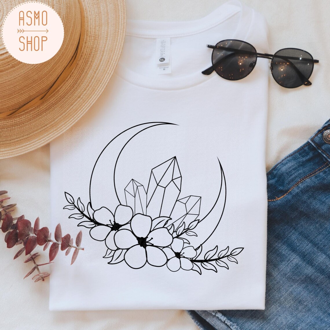 Magic Crystals SVG Files Crystal Cut File Crystal Moon - Etsy