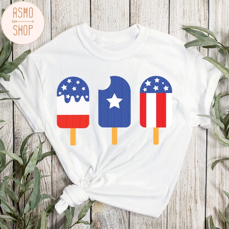 4th of July Patriotic Ice Cream Svg,usa Flag Popsicle,gift & Décor - Etsy