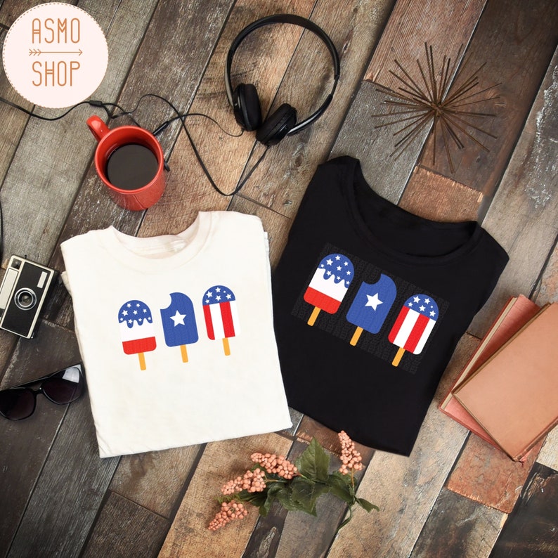 4th of July Patriotic Ice Cream Svgusa Flag Popsiclegift & - Etsy