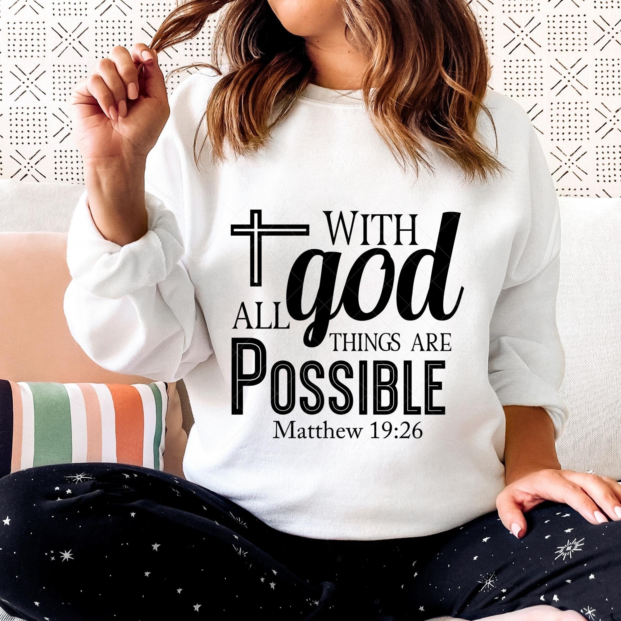 Christian PNG, With God All Things Are Possible, Instant Download ...
