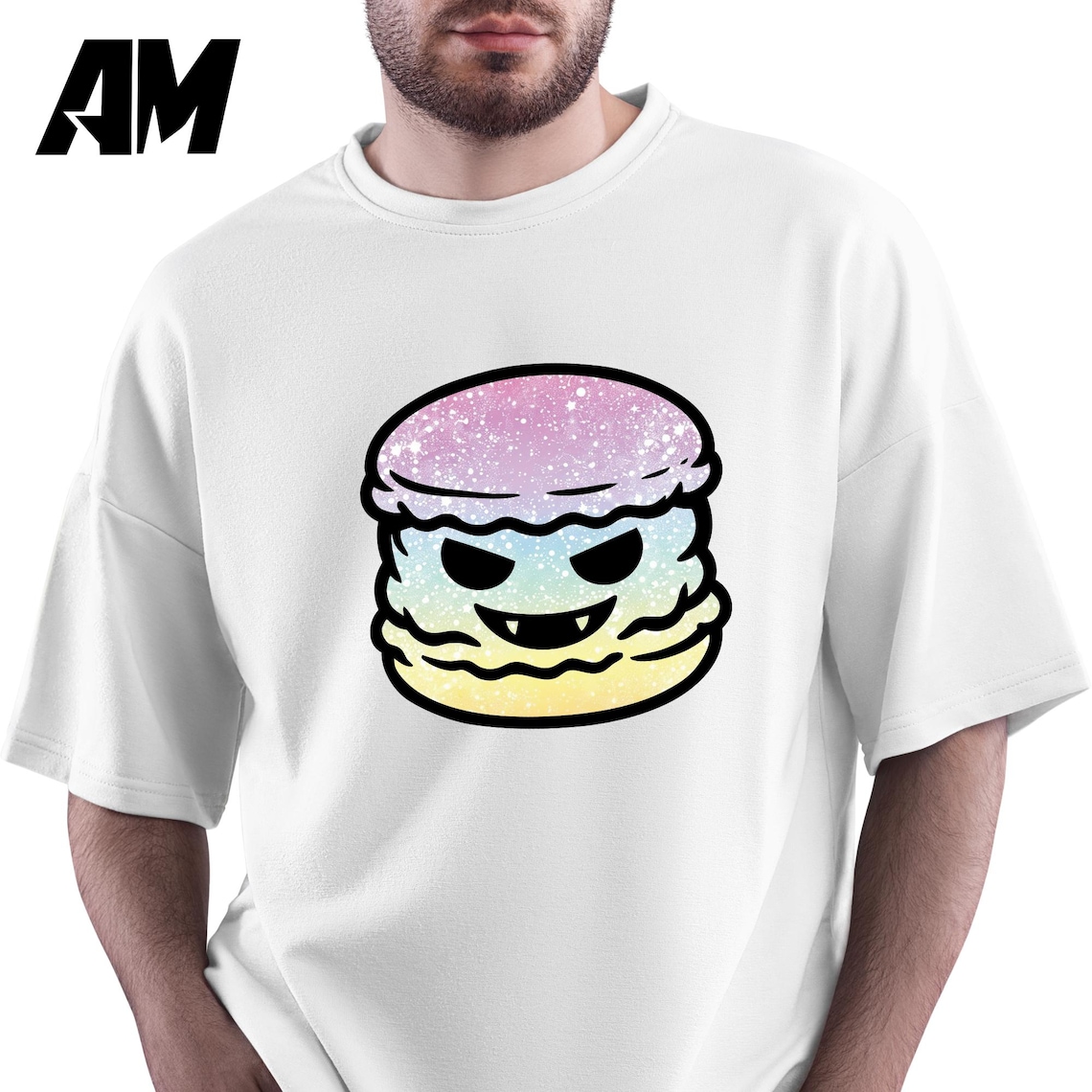 Vampire Macaron SVG Creepy Halloween Dessert Clipart Gothic Fanged ...