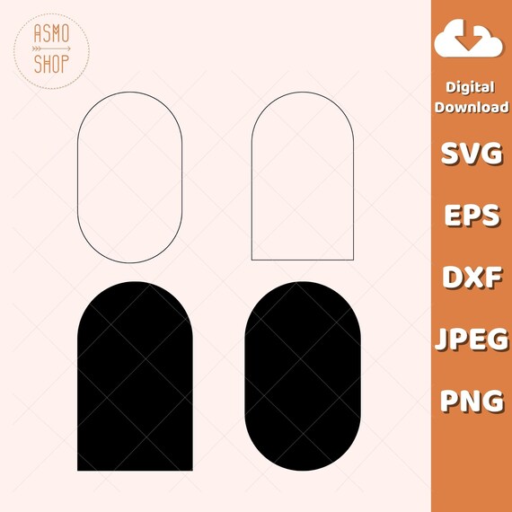 Arch and Oval SVG Boho SVG Cut Files Arc Shape Svg Oval - Etsy