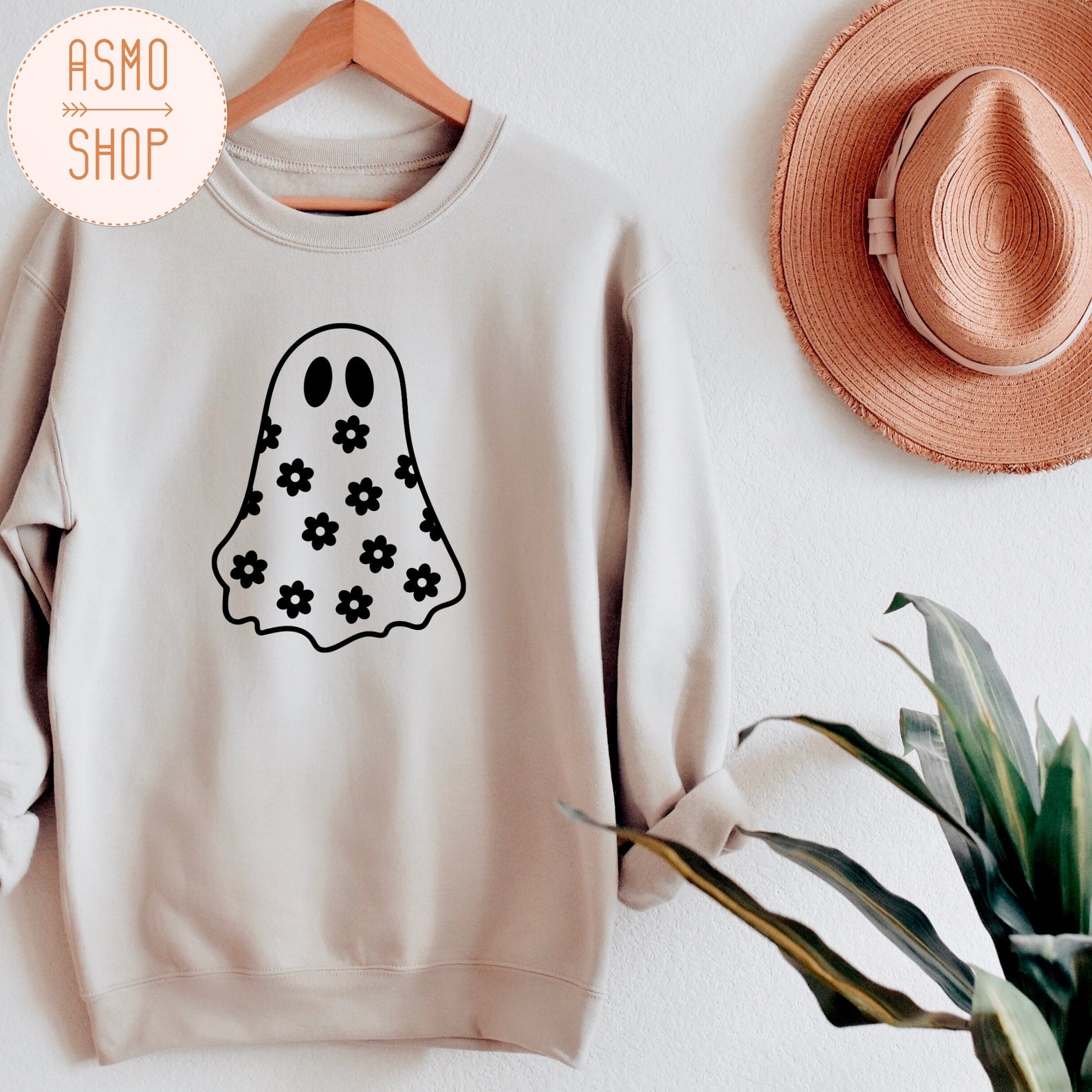 Whimsical Daisy Ghost SVG Floral Spectral Digital Design Cute - Etsy