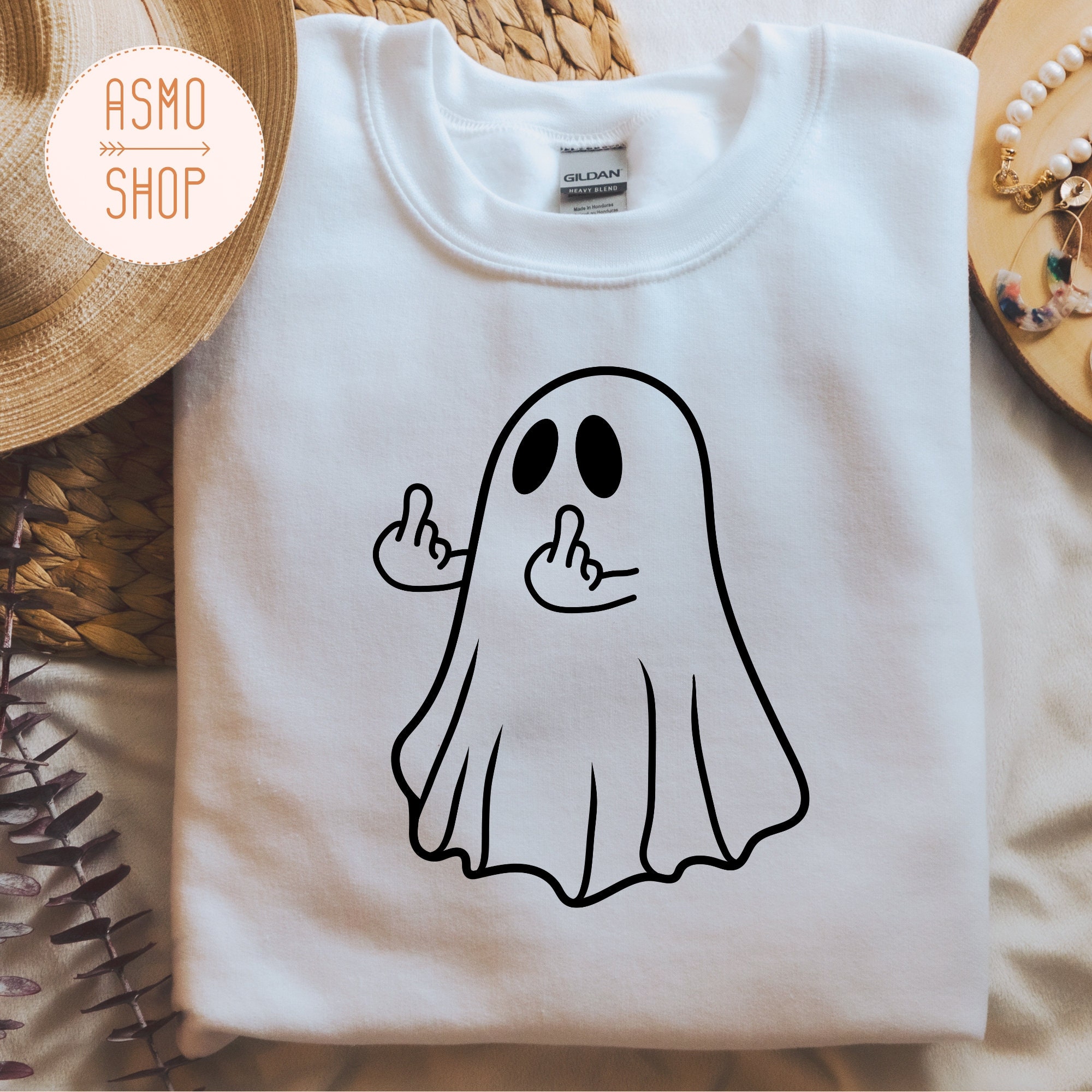 Ghostly Middle Finger SVG Spooky Hand Gesture Digital Design Halloween ...