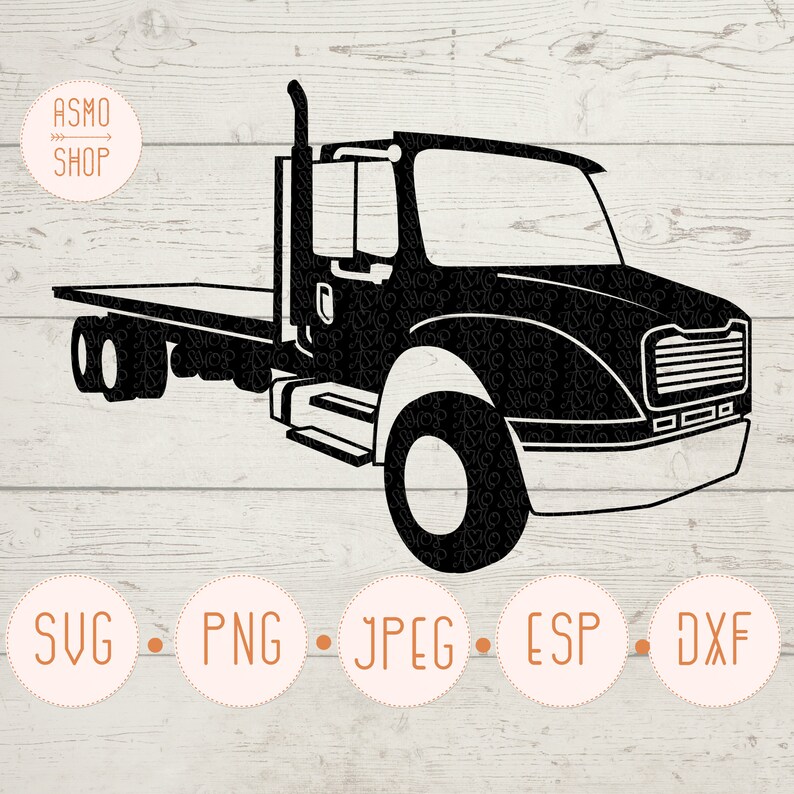 International Tow Truck SVG Rollback SVG Wrecker Vector Clip Art ...