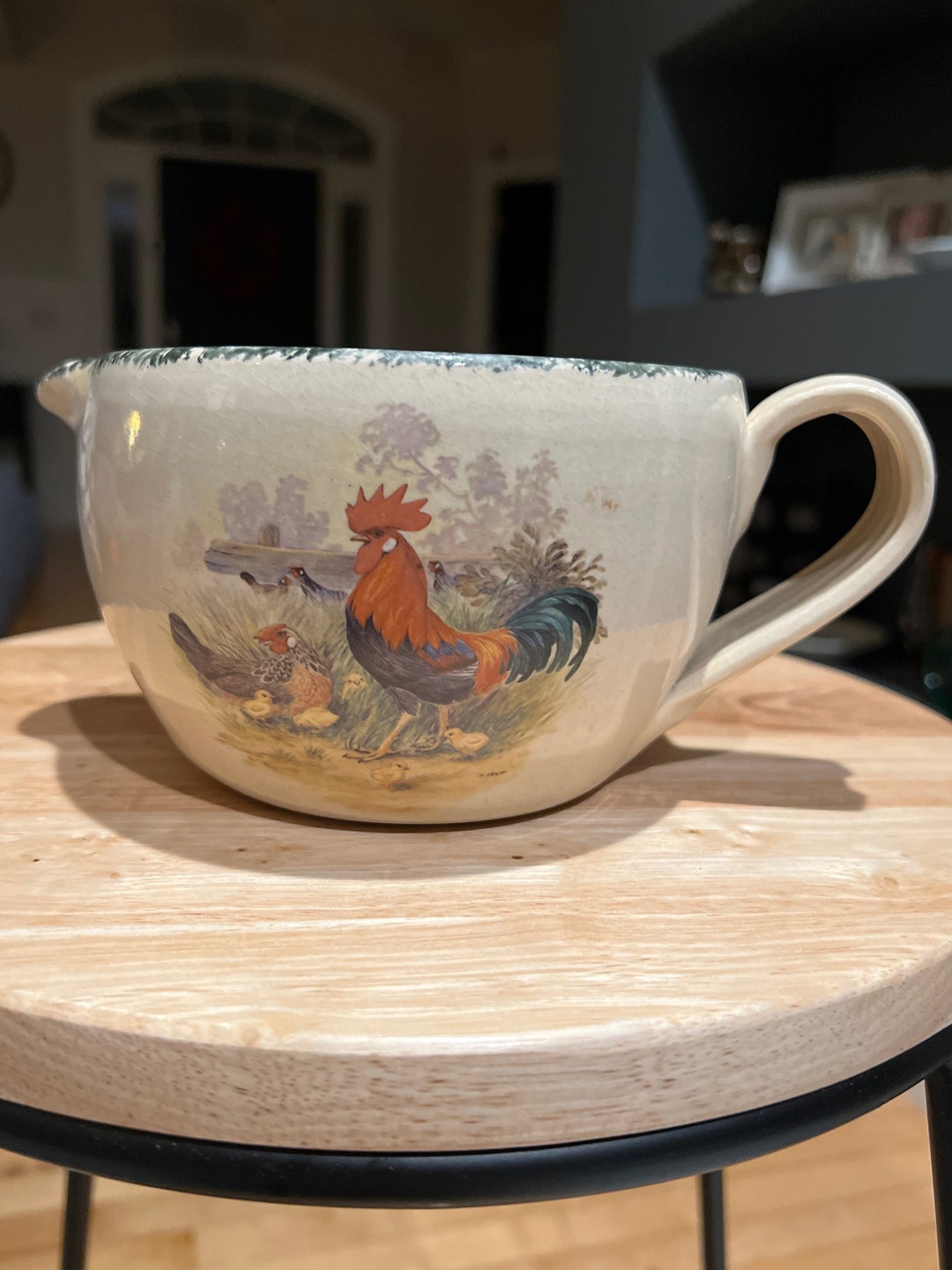 Vintage Casey Pottery Pitcher, Marshall Texas 6 X 8” Hand Painted Heart ...