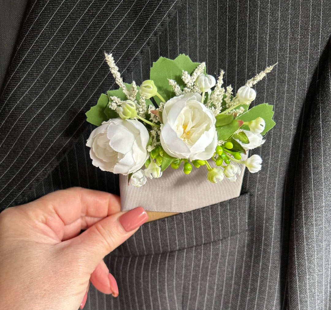 Flower Pocket Square, Wedding, Buttonholes - Etsy UK