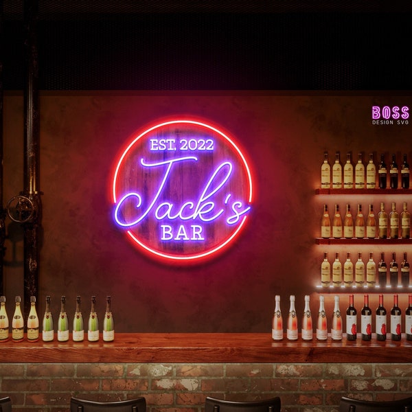 Neon Bar Sign - Etsy